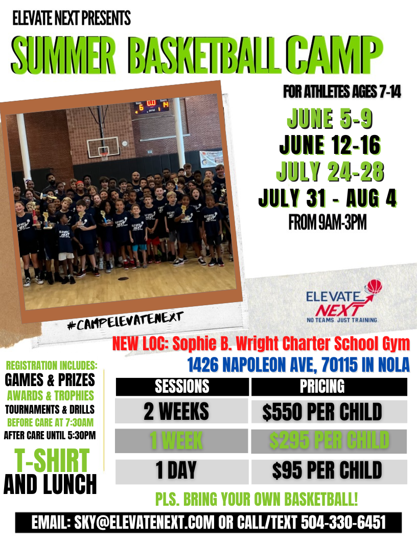 ElevateNext Basketball Training – No teams! Just Training